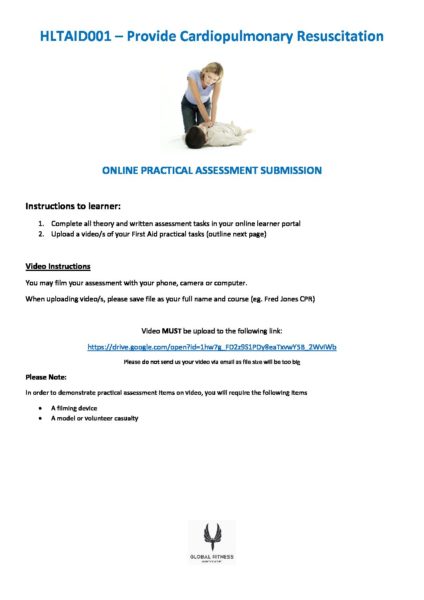 CPR Online Assessment Instructions – Global Fitness Institute