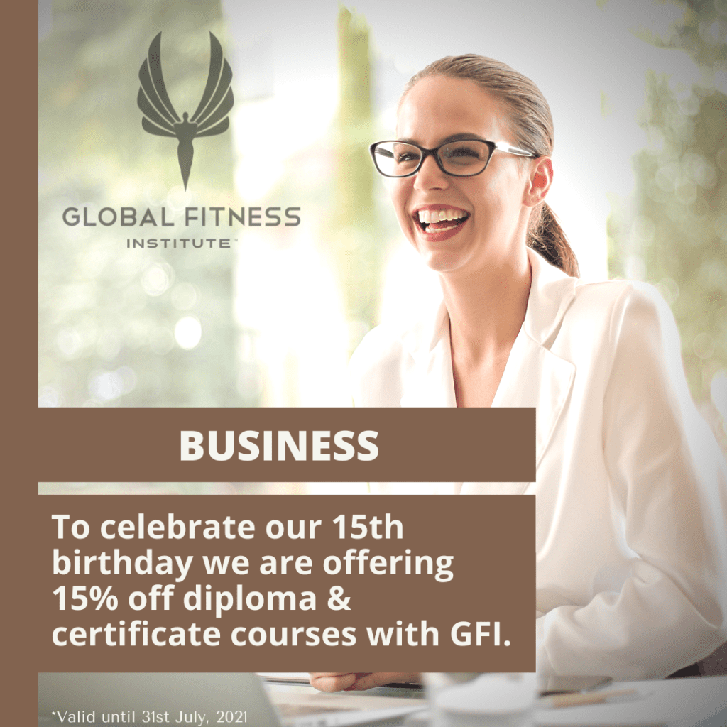 Lockdown Discount Offer – 15% OFF all Global Fitness Institute courses