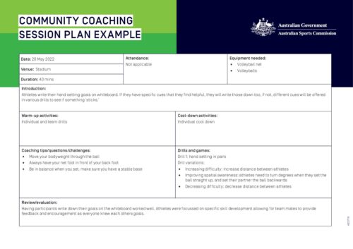 Coaching-Session-Plan-Example – Global Fitness Institute